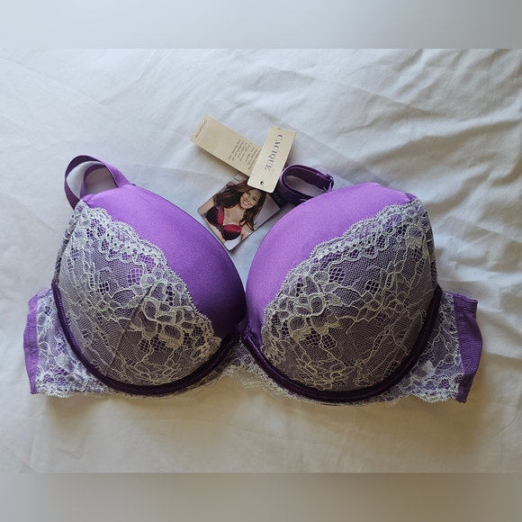 Cacique | Intimates & Sleepwear | New Cacique Bra Purple Lace 44b Push ...